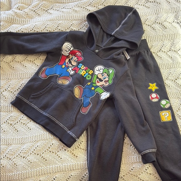 Nintendo | Shirts & Tops | Nintendo Gray Hoodie With Character Graphics ...
